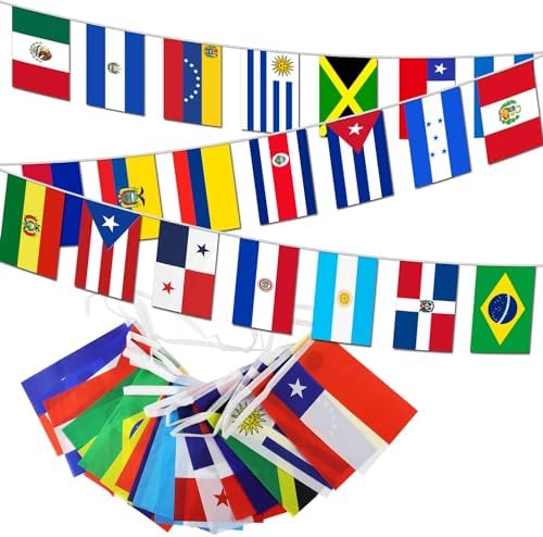 Amazon.com: AuTop 2 Set 21 Countries Spanish Speaking Flags Banner ...