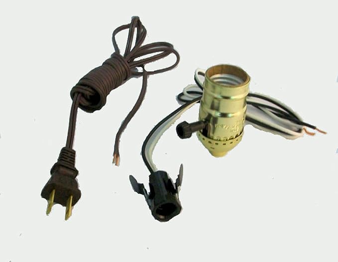 TEXAS LAMP PARTS NITE-LITE LAMP KIT W/ 8' BROWN CORD,TR-209, TR-44 NLK ...