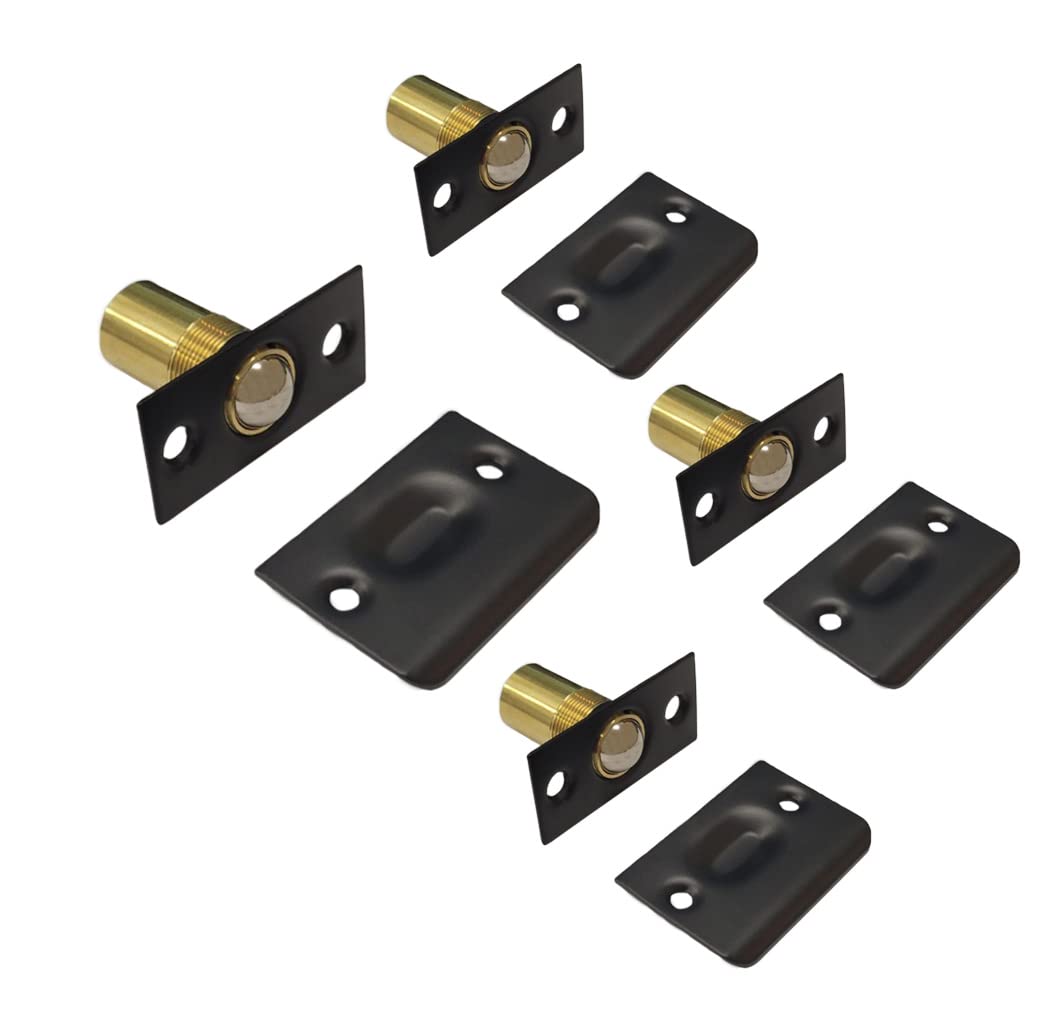 QCAA Solid Brass Adjustable Ball Catch with Strike, 2-1/8" x 1" x 1-5/ ...