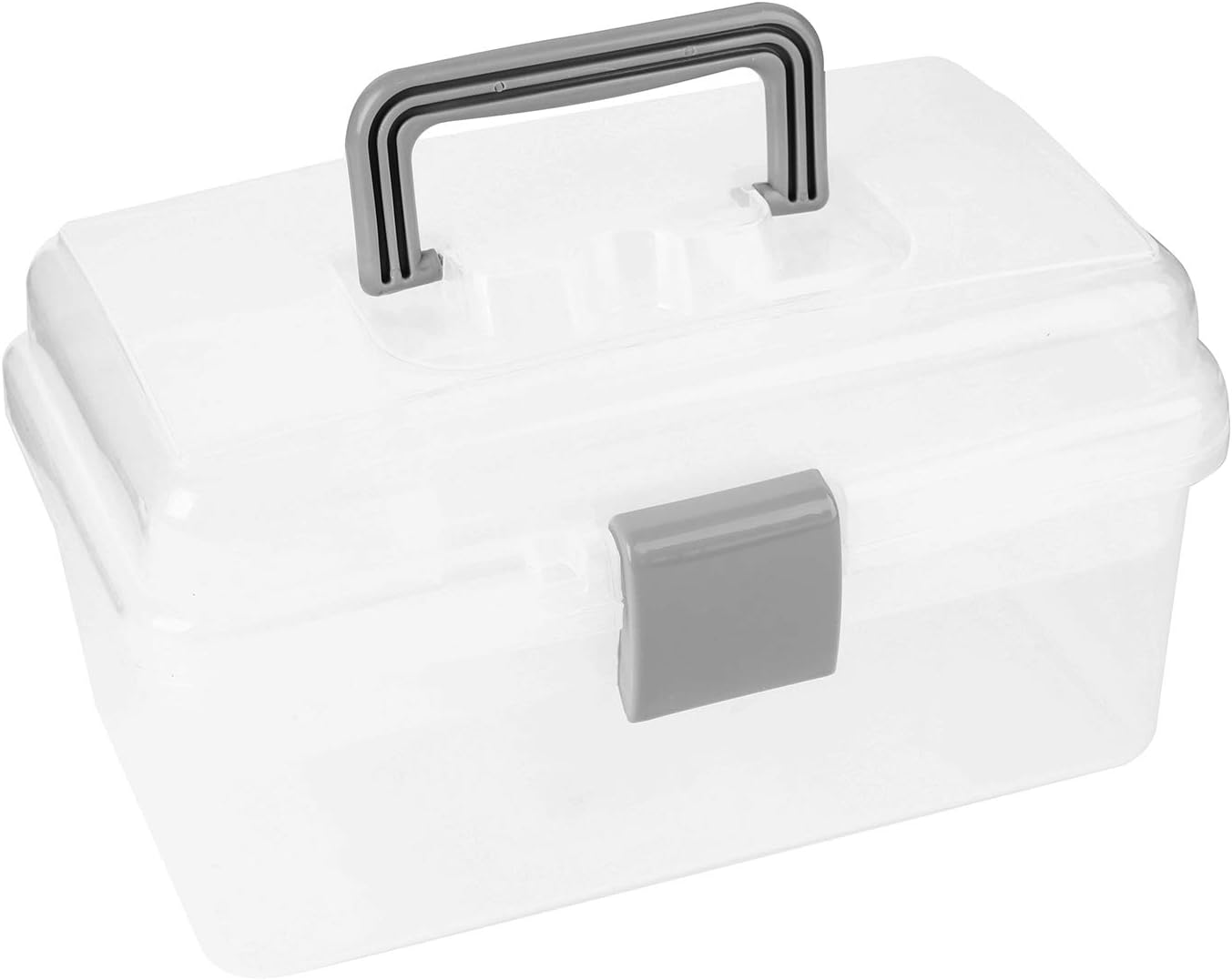 Amazon.com: MyGift Clear Gray Empty First Aid Storage Box, Multipurpose ...