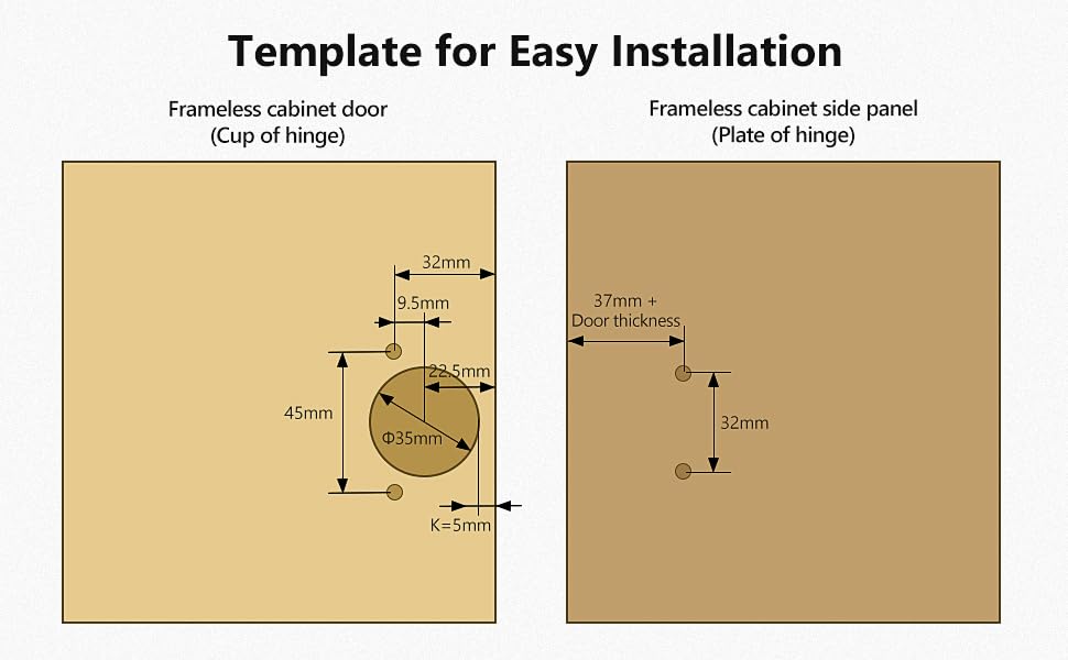 Snapklik.com : 30 Pack Full Inset Soft Close Frameless Cabinet Hinges ...