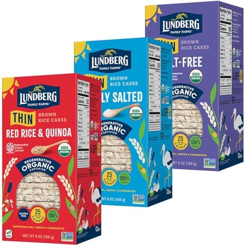 Amazon.com: Lundberg Thin Brown Rice Cakes Variety 3-Pack ...