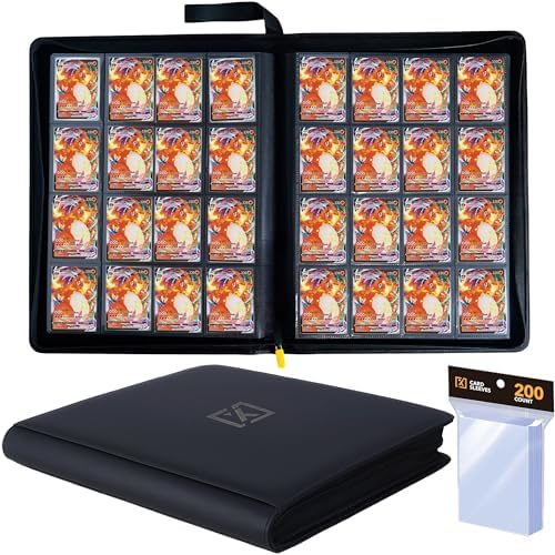 Amazon.com: 1280+ Cards 20 Pocket Card Binder Collector Card Album ...
