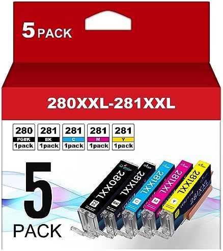 ONLYU Compatible Ink Cartridge Replacement for Canon 280 281 PGI-280XXL ...