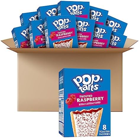 Amazon.com: Pop-Tarts Toaster Pastries, Frosted Raspberry 13.5oz (12 Count)