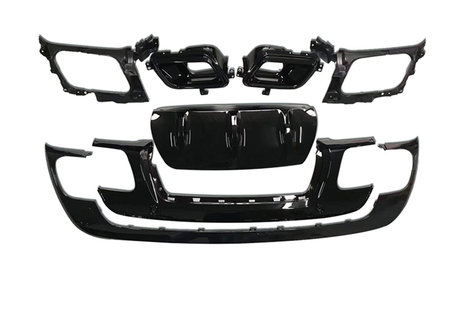 Buy Tail Wing Rear Diffuser Bumper Lip Black Car Boot Exhaust Air Vent ...