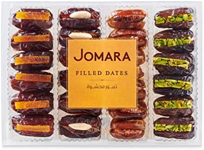 Amazon.com: Jomara Assorted Filled Dates (w/Pistachio, w/Almond, w ...