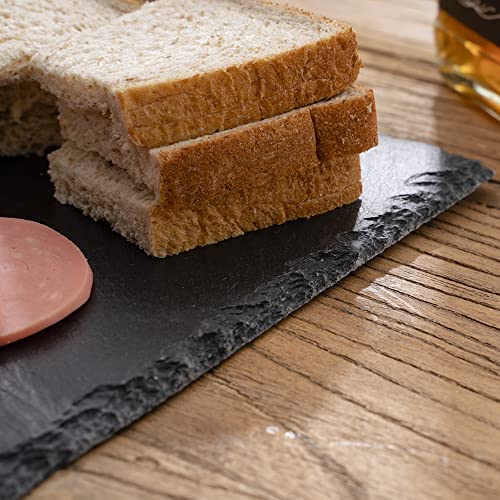 WLWNWFT Slate Plate, 30 x 40 cm, Large Slate Serving Plate with Chalk ...