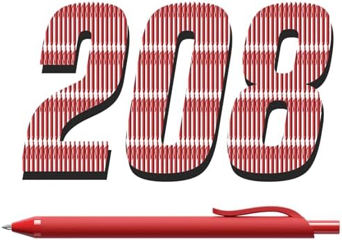 Amazon.com : InkSlick 208 Pack Red Pens - Bulk Pens, Medium Point ...