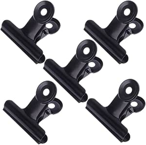 Amazon.com: CHENGBEI 5Pcs Letter Clips Stainless Steel Black Metal ...