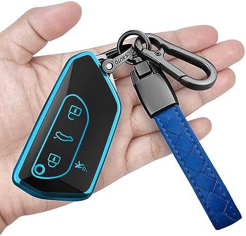 Amazon.com: Sindeda for Volkswagen Key Fob Cover with Keychain Soft ...