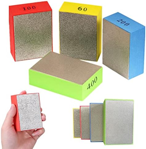 4Pcs Diamond Hand Polishing Pads, Electroplated Diamond Sanding Pads ...