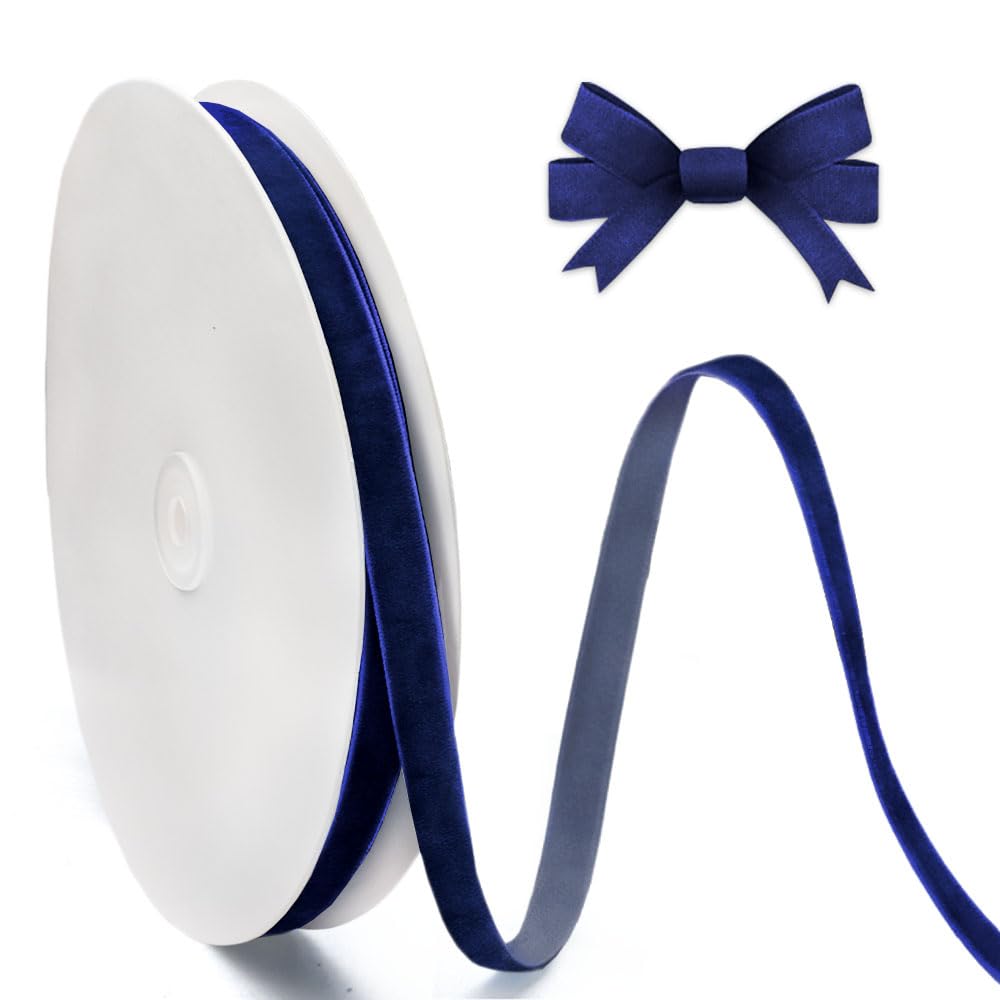 Amazon.com: Hying Navy Blue Ribbons for Crafting, 3/8" × 25 Yards ...
