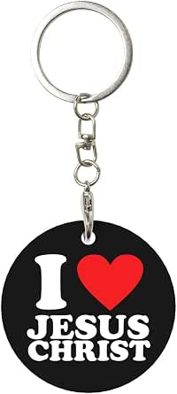 BYOBLU I Love Jesus Christ Keychain for Men Women Aluminium Metal Key ...