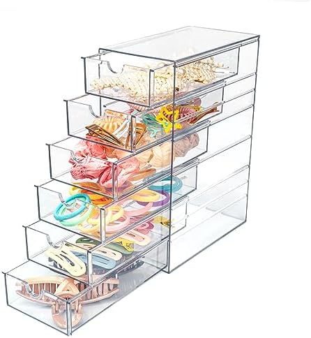 Amazon.com: Hipiwe Plastic Drawer Organizer Clear Desktop Drawers Box ...