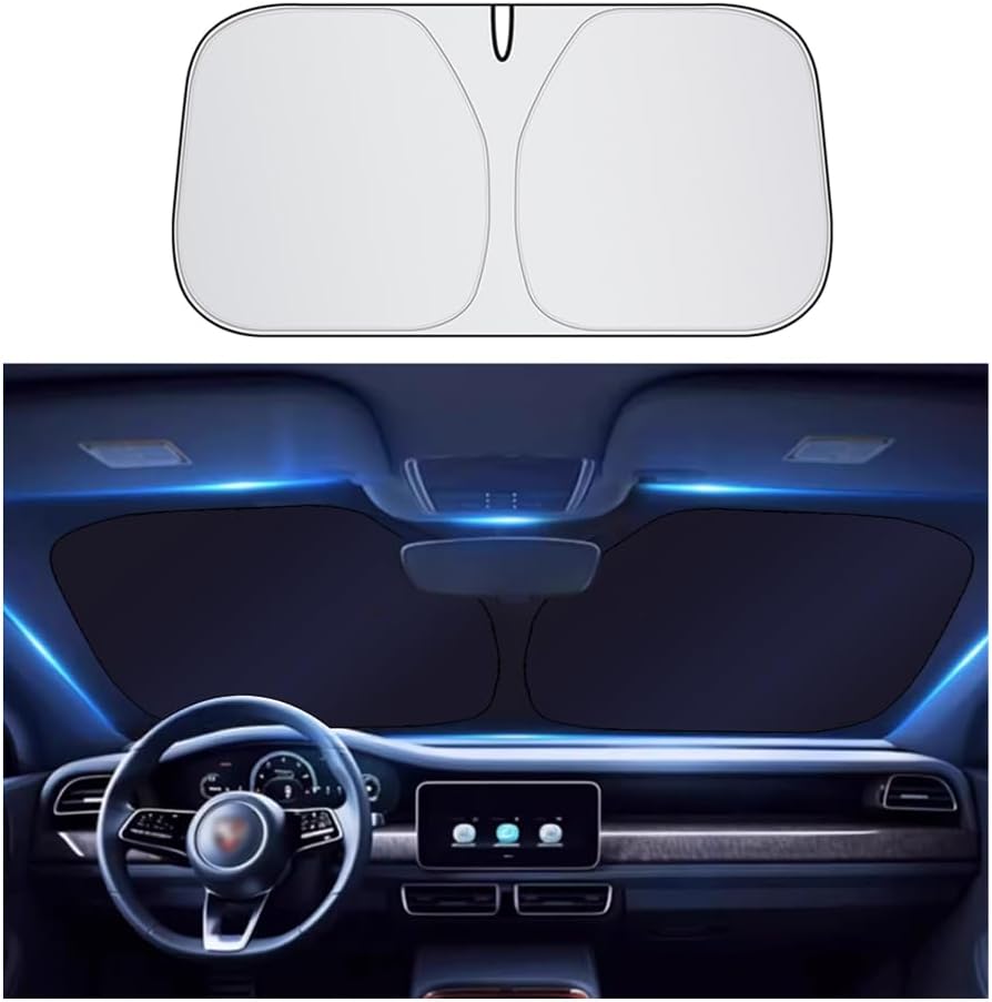 Amazon.com: Windshield Sun Shade, Car Window Covers - Foldable Car Sun ...
