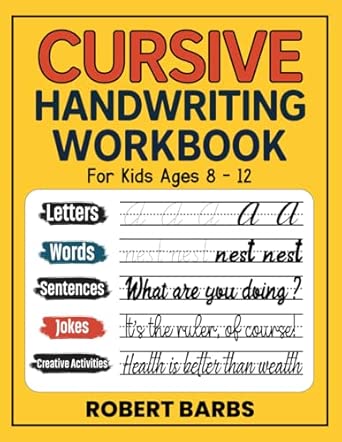Amazon.com: CURSIVE HANDWRITING WORKBOOK FOR KIDS AGES 8-12: Fun & Easy ...