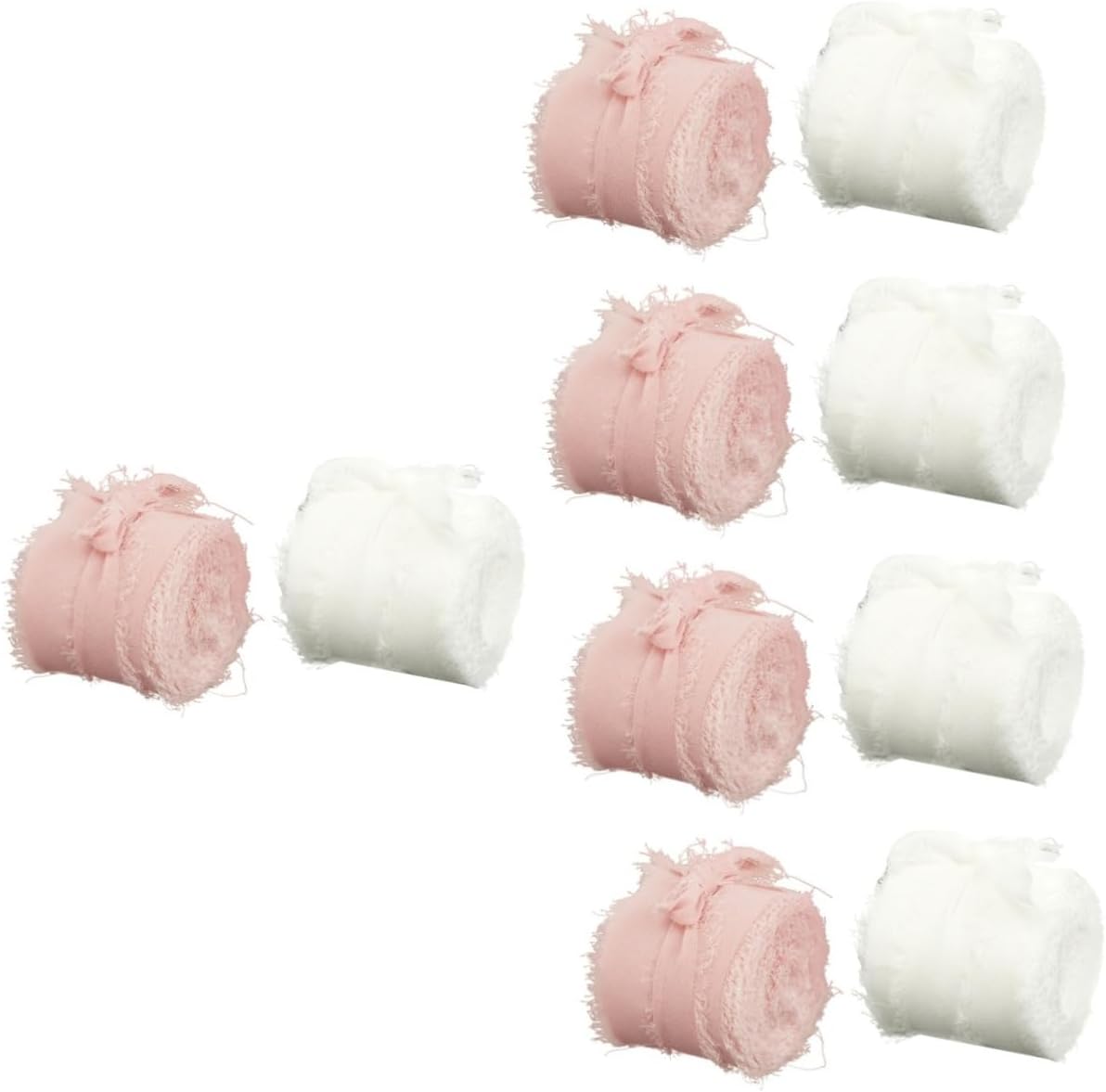 Lurrose 10 Rolls Hand Torn Raw Edge Ribbon Decorative Gift Fringe ...