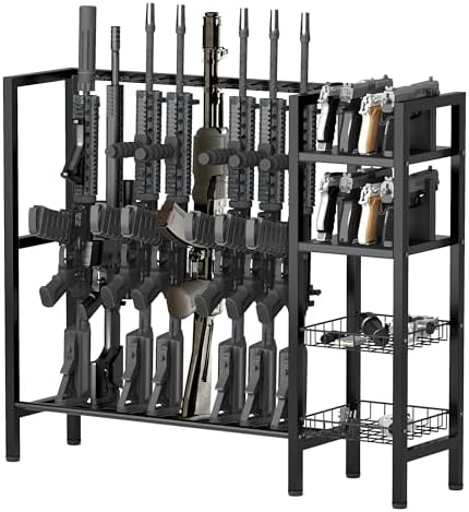 Amazon.com: SINKHANUN Floor Gun Rack Stand, Vertical Rifle Rack ...