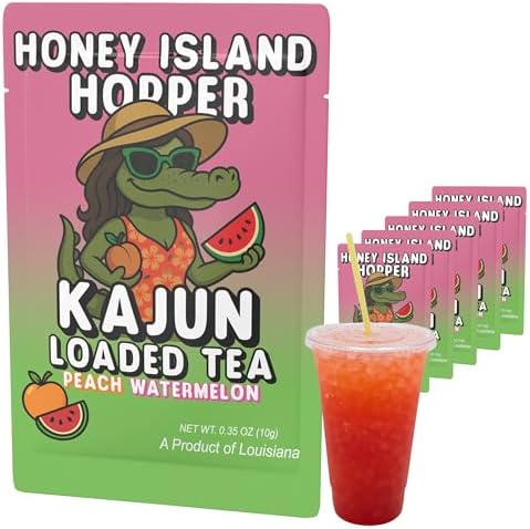 Amazon.com : Kajun Loaded Tea Packets – Honey Island Hopper | Peach ...