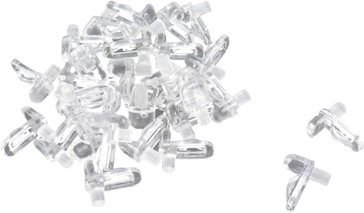 Crapyt 30 PCS Transparent Shelf Support Pegs Pins for Glass Wooden ...