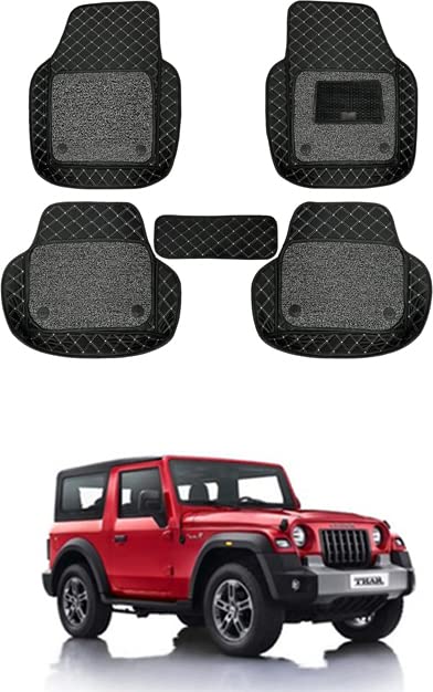 AYW 7D Leatherite Universal Bucket Car Mat for Mahindra Thar 2020 ...