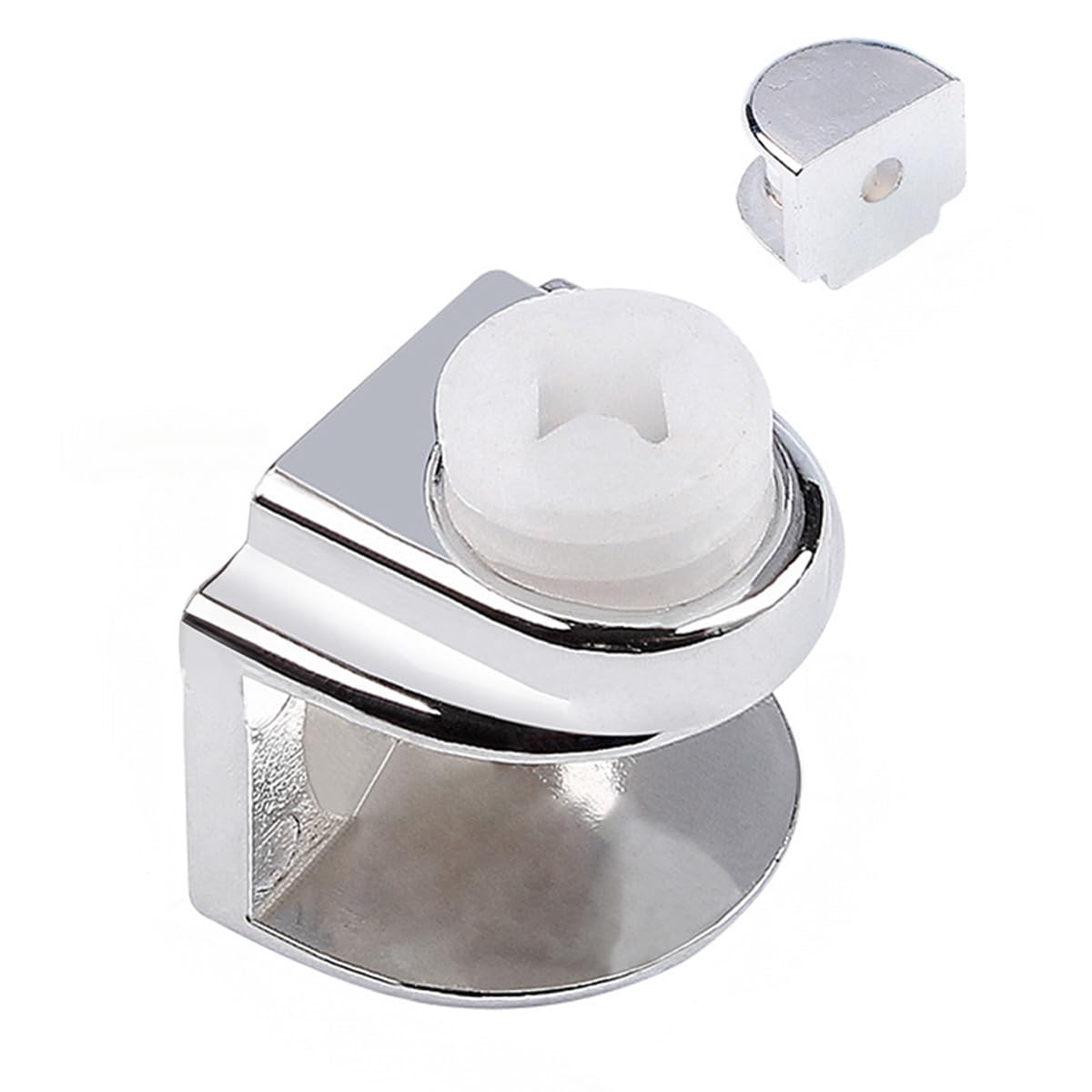 8 Pcs Glass Shelf Brackets Adjustable Glass Clamps, Zinc Alloy Glass ...