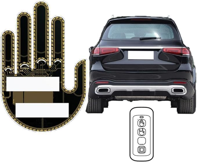 Car Finger Light,The Glogesture - LED Hand Sign,Hand Gesture Car Sign ...