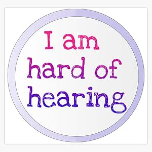 Amazon.com - Hard of Hearing Sticker Vinyl Decal Bumper Sticker 5"