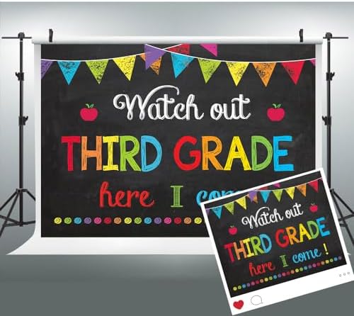 Amazon.com: Welcome to 3rd Grade Background 7x5ft First Day of School ...