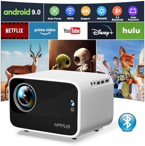 Amazon.com: HIPPUS Smart Projector with APPS 1080P Native 500 ANSI ...