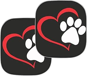 Amazon.com: Yuuxorilu Car Sunshades for Windshield Cute Dog Paw Print ...