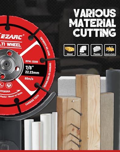 Snapklik.com : EZARC 5 Inch Cut Off Wheels, Carbide Cutting Disc, Angle ...