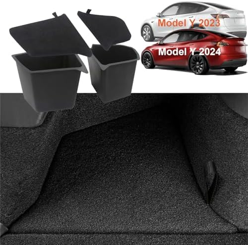 Amazon.com: Enopdmb Rear Trunk Side Organizer Storage Box for Tesla ...