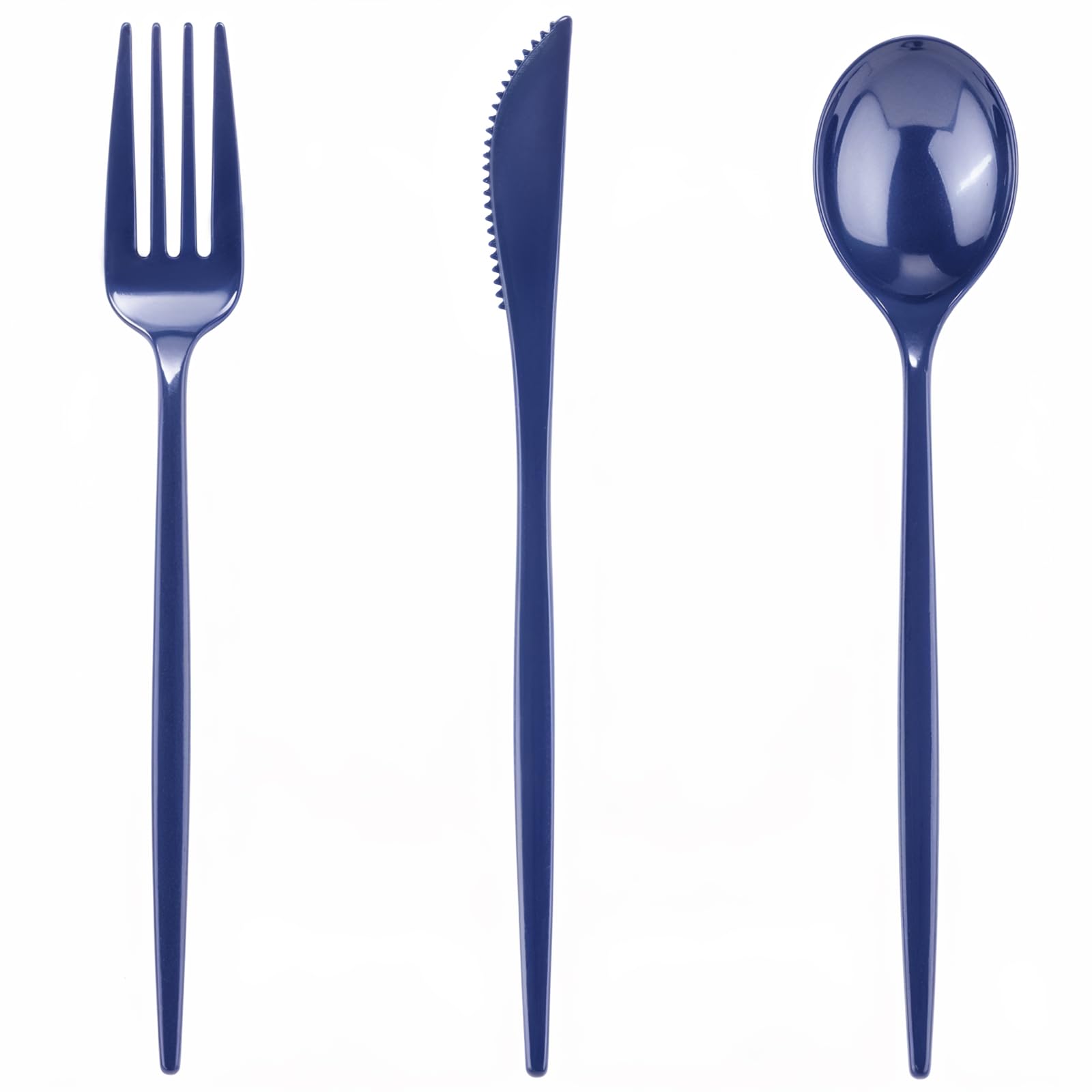 Amazon.com | PULOTE 150PCS Blue Plastic Silverware Set - Plastic ...