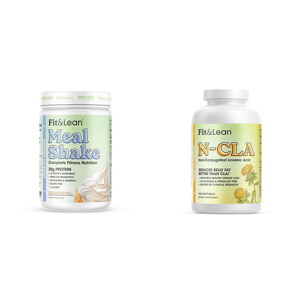 Amazon.com: Fit & Lean Meal Shake, N-CLA Fat Burning Capsules, Protein ...