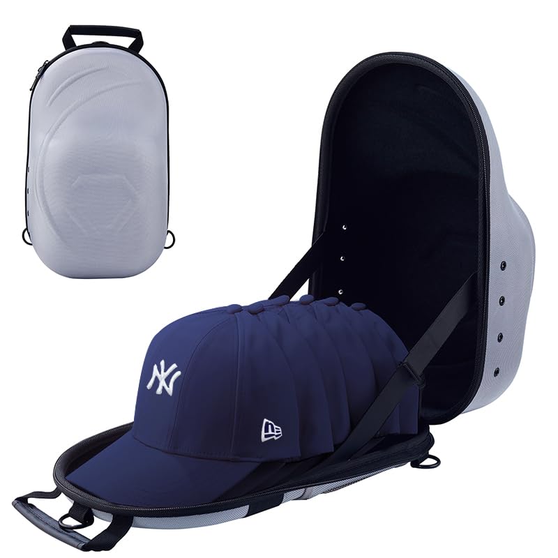 Amazon.com: SCAVATA Hat Travel Case, Hard Carrying Baseball Caps Case ...