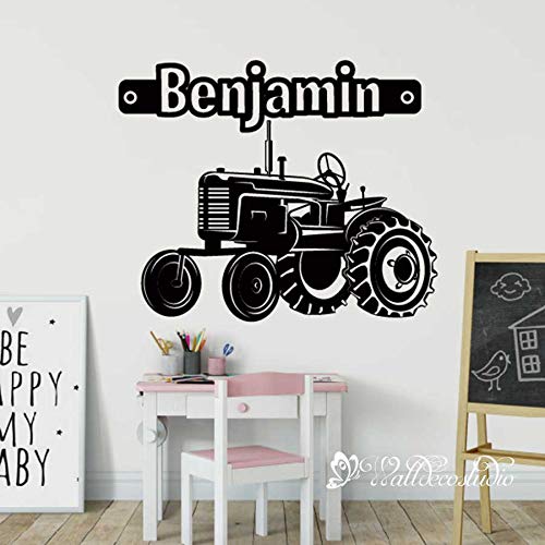 Amazon.com: Personalized Name Tractor Decal-Tractor Wall Decal-Farm ...