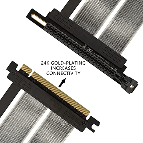 PCIe 4.0 Riser Cable, GEN 4 x16 PCI Express Riser Extender, Flexible ...