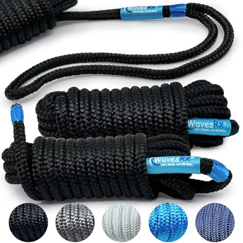 Snapklik.com : WavesRx 1/2 X 20 (2PK) Premium Dock Lines For Boat ...