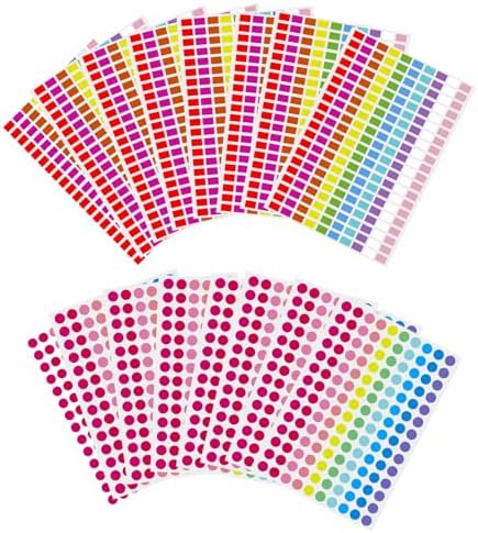 Amazon.com : 2720Pcs Colored Coding Labels 10 Color Dot Stickers ...