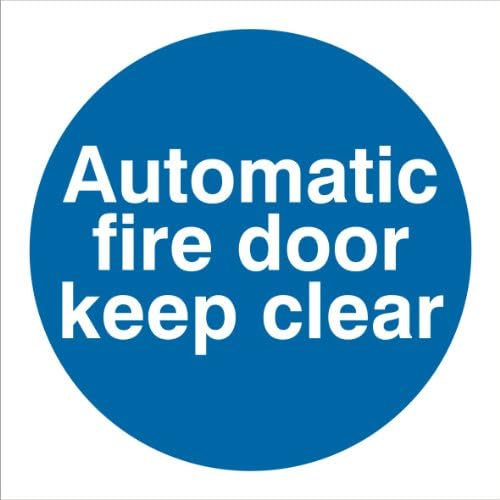 Automatic door keep clear Safety sign - Self adhesive sticker 150mm x ...