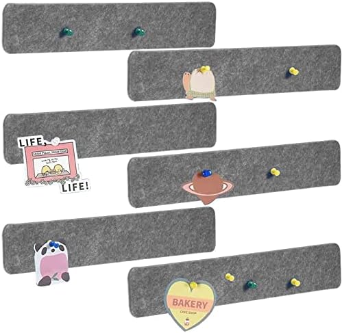 5 Pack Felt Pin Board Bar Strips Bulletin Board for Bedrooms Offices ...