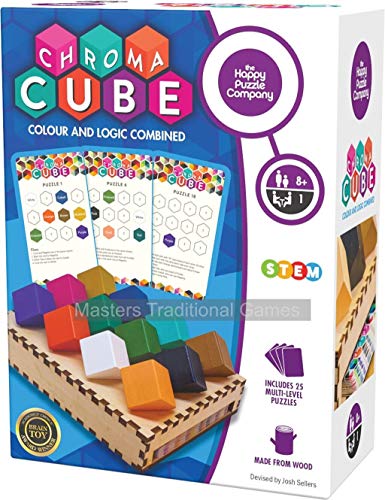 CHROMA CUBE, This stunning wooden set of puzzles includes 25 multi-level challenges – BigaMart