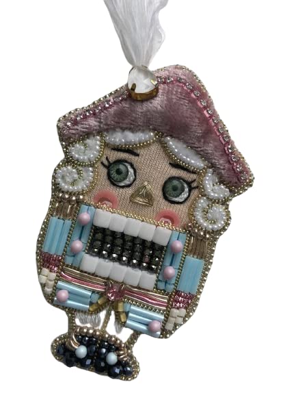 Amazon.com: Handmade brooch nutcracker, embroidered brooch with ostrich ...