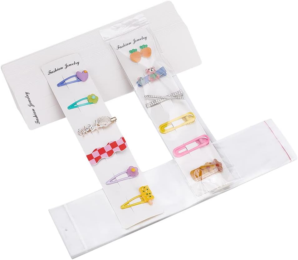 Amazon.com: PH PandaHall 50pcs Hair Clip Bow Display Cards 6-Slot ...
