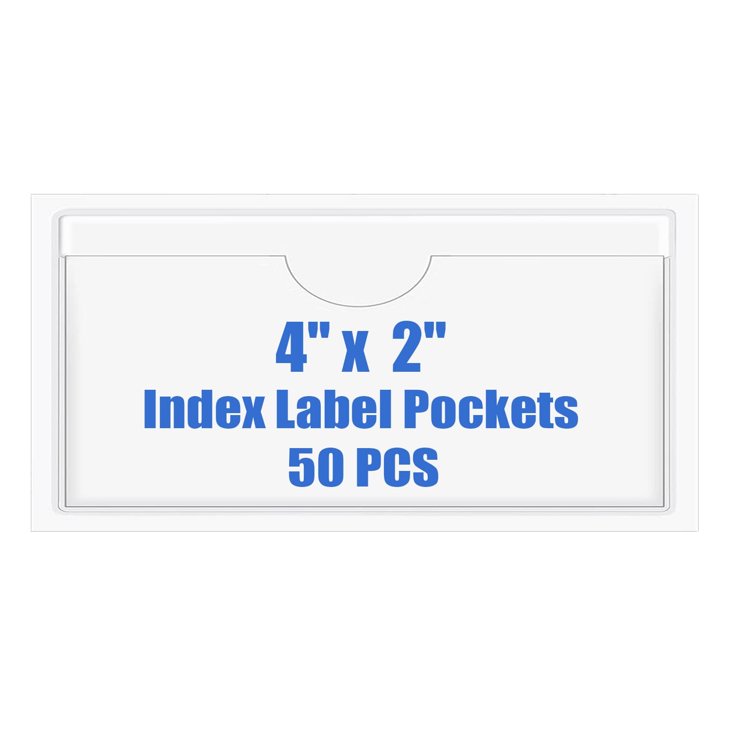 Amazon.com : Origin-Joy 50 PCS Self-Adhesive Index Label Pockets, Clear ...
