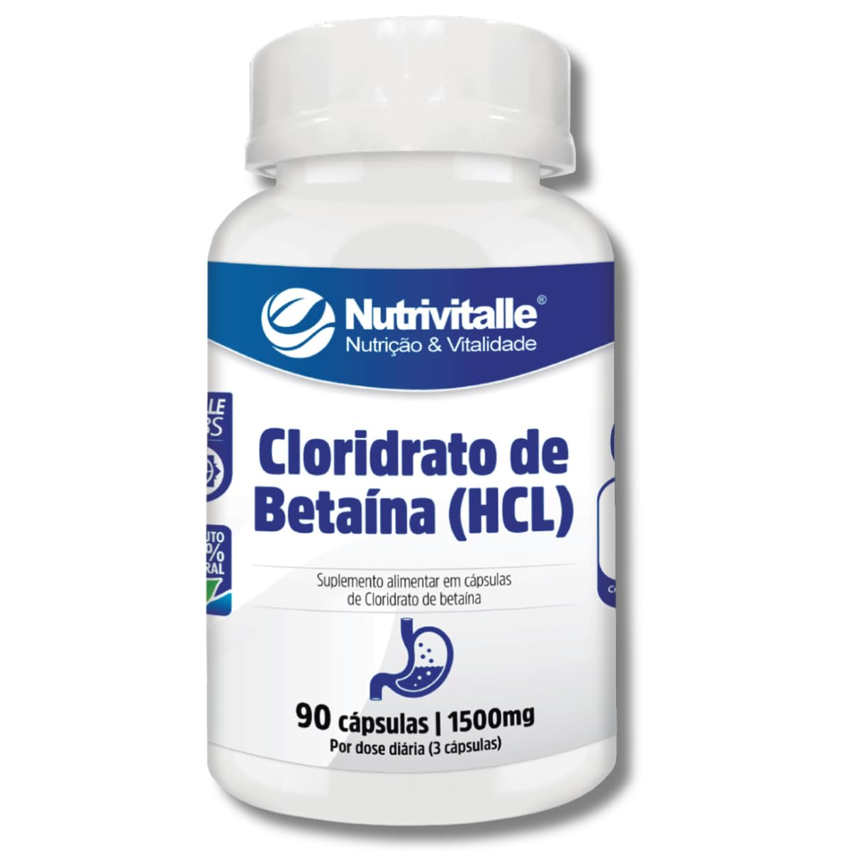 Cloridrato de Betaina 1500mg Nutrivitalle | Amazon.com.br