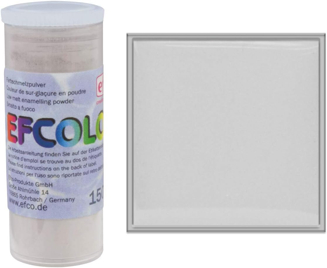 Efcolor 10 ml Opaque Low Temperature Enamelling Powder, Silver Grey ...