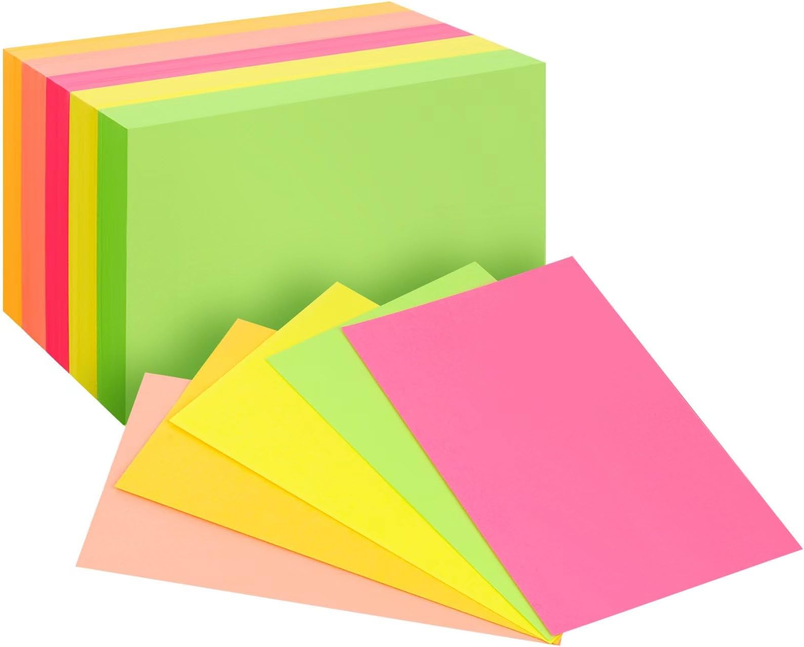 Amazon.com : Index Cards 3x5, Colored Index Cards Bulk Neon Color Blank ...
